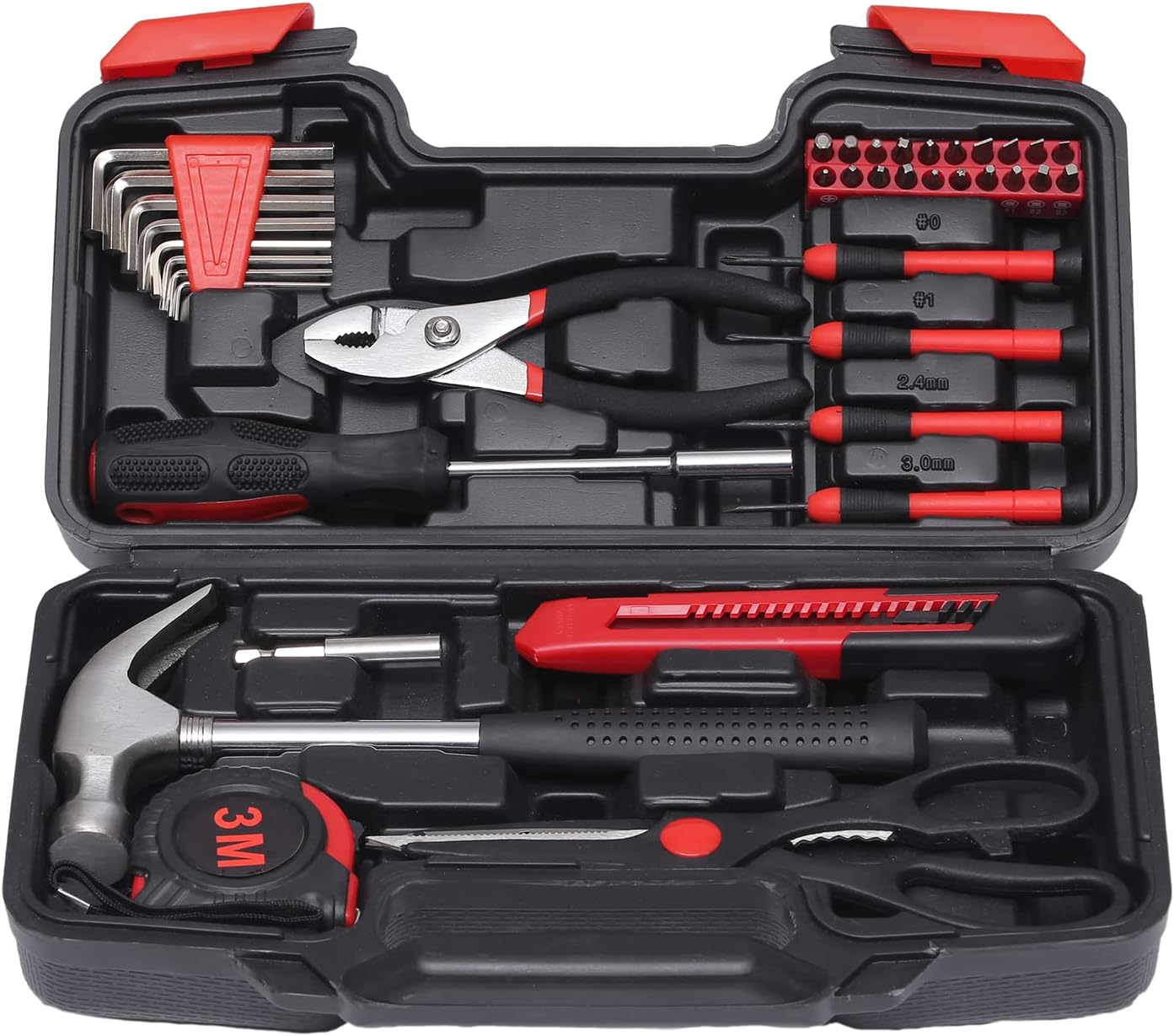 39-Piece Household Tools Kit - Small Basic Home Tool Set with Plastic ...