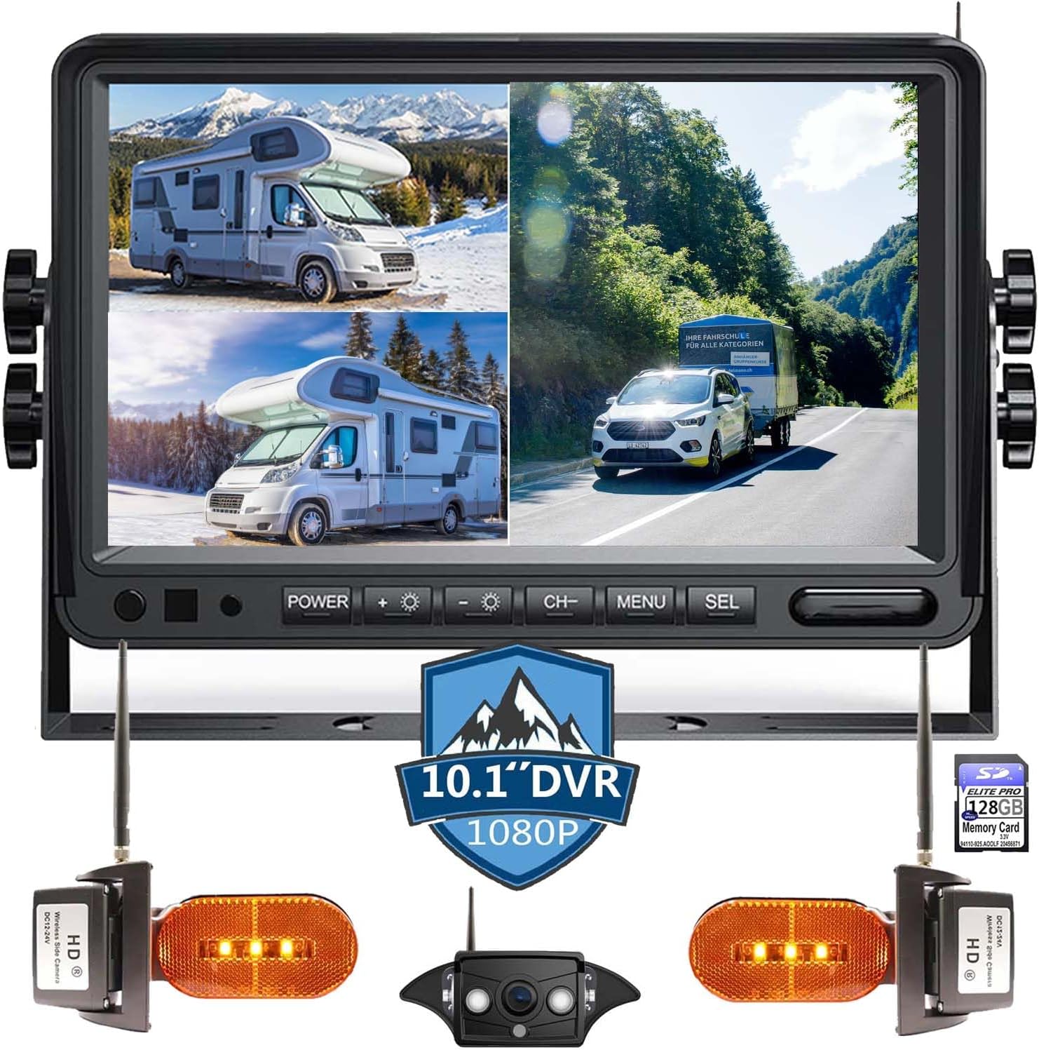 Amazon.com: Wireless 10-Inch 3 Split 128GB Large Audio Screen 1080P ...
