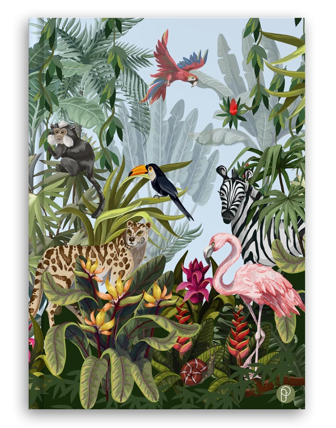 A4 Tropical Jungle Notebook – 96 Page Ruled Writing Pad with 54gsm ...