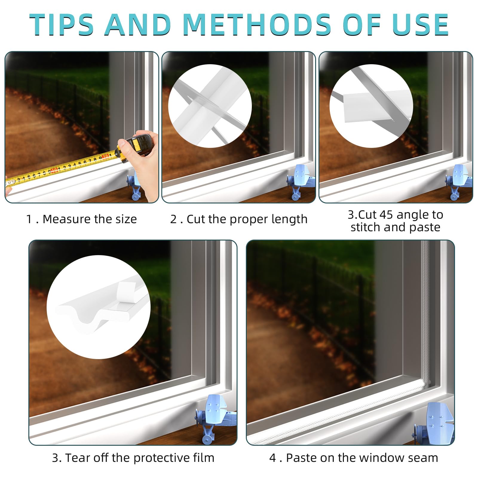 Snapklik.com : Symyda Window Weather Stripping, Window Draft Stopper ...