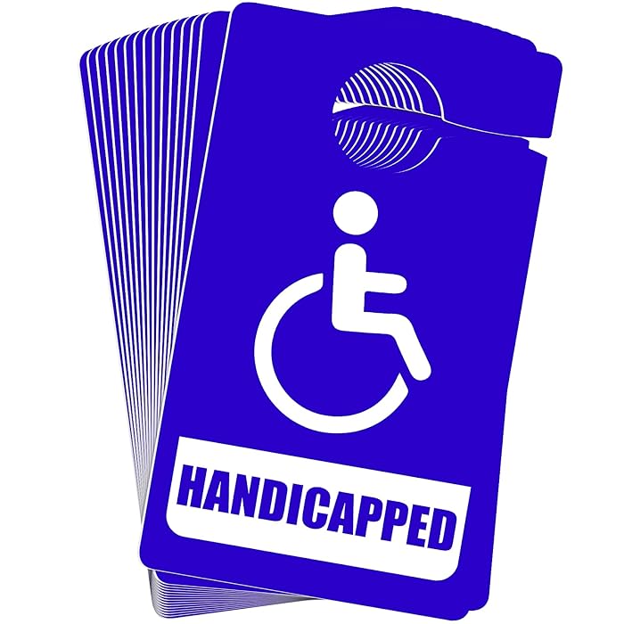 Buy Frienda 10 Pieces Handicapped Disabled Hang Tag Door Rear View ...