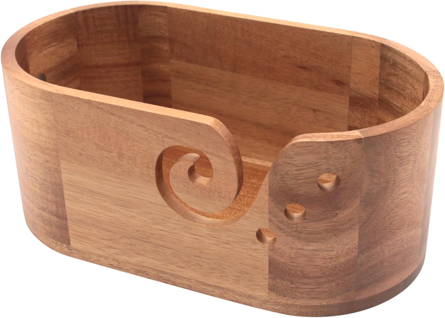 Amazon.com: Knitting Yarn Bowl - Smooth Crochet Bowl w/Swirl Design ...