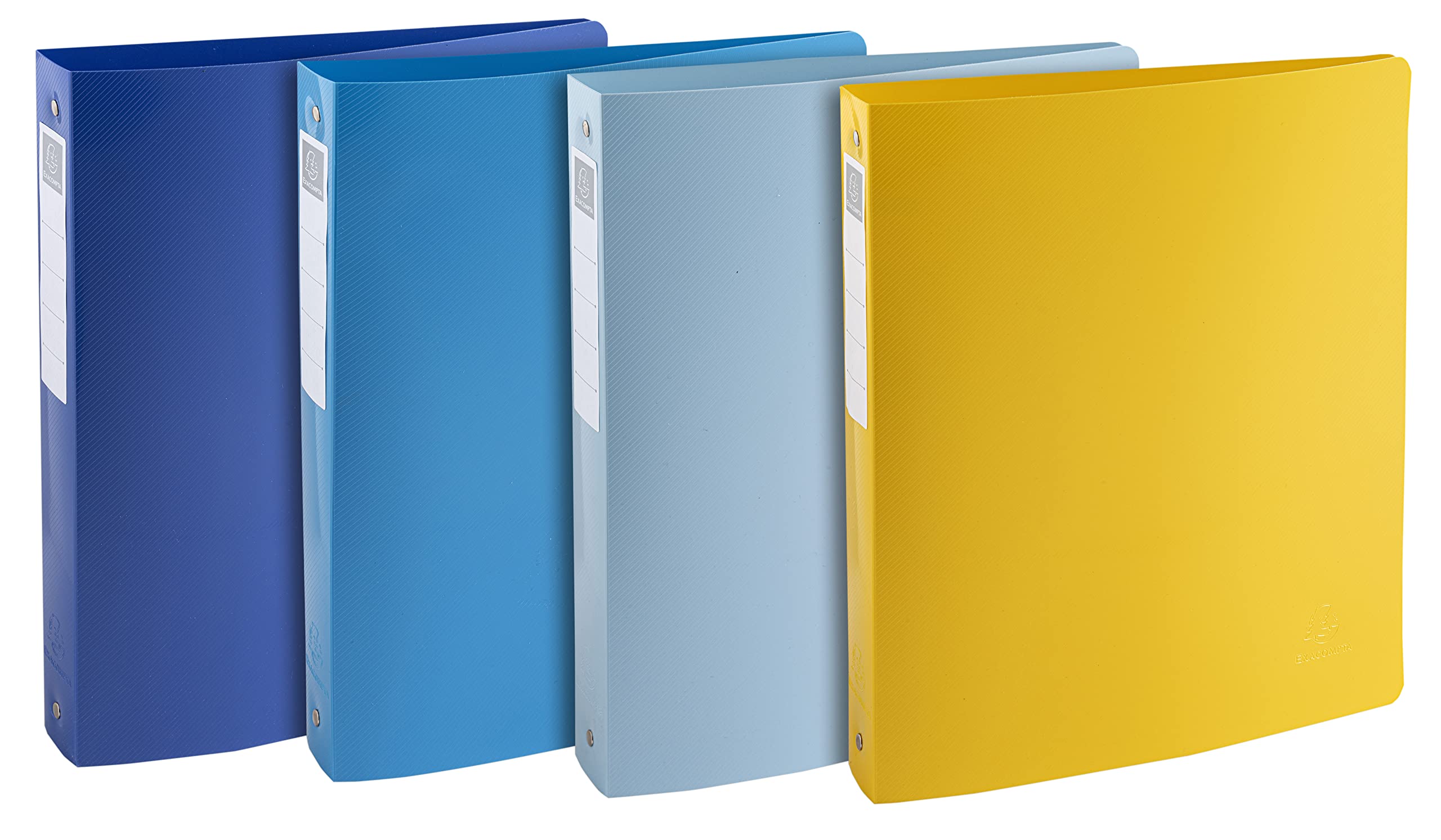 Exacompta - Ref. 51140E - Set of 4 Bee Blue semi-rigid binders - 4 ...