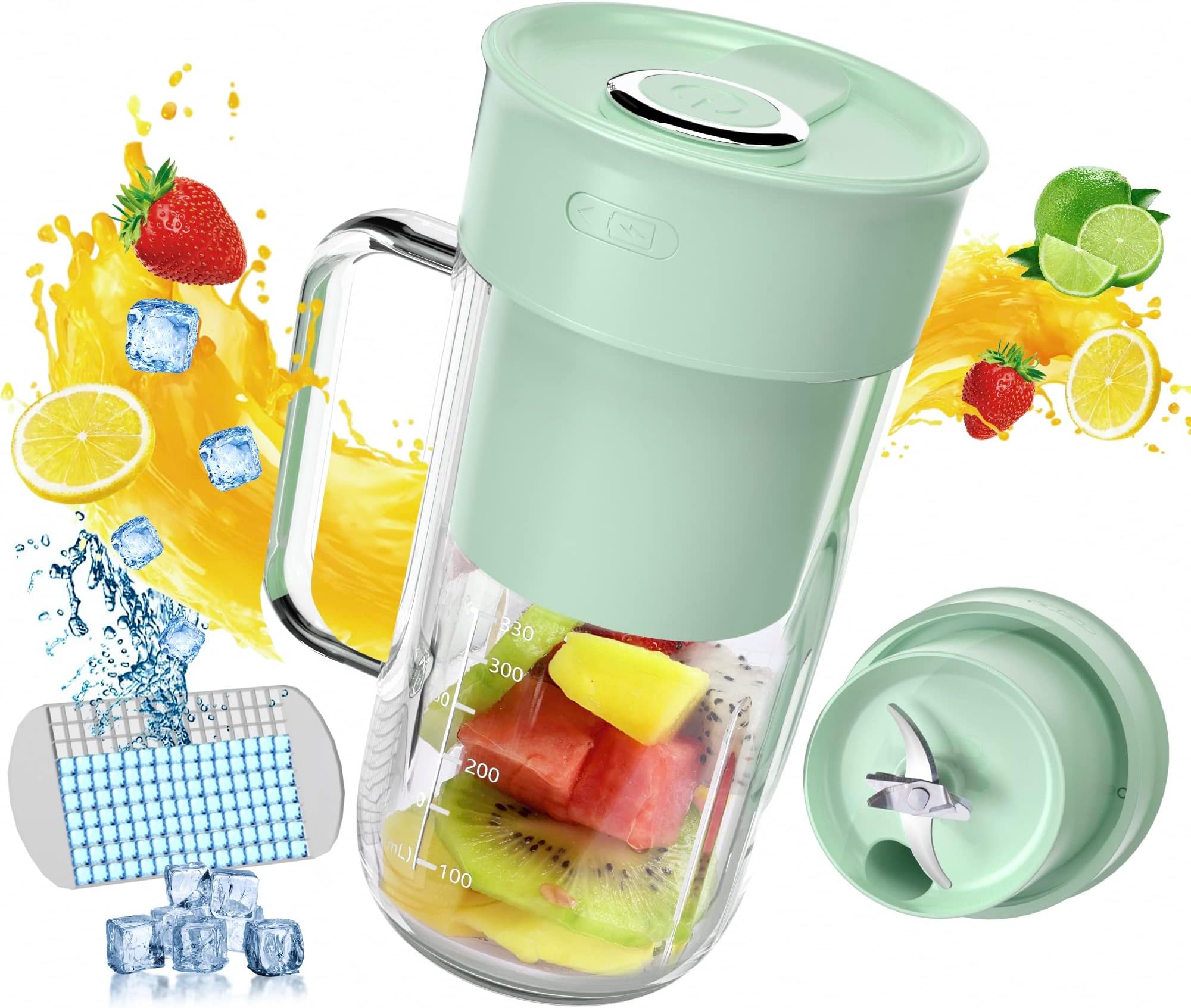 Amazon.com: Maylmc 330ml Portable Mini Blender, USB Rechargeable, with ...