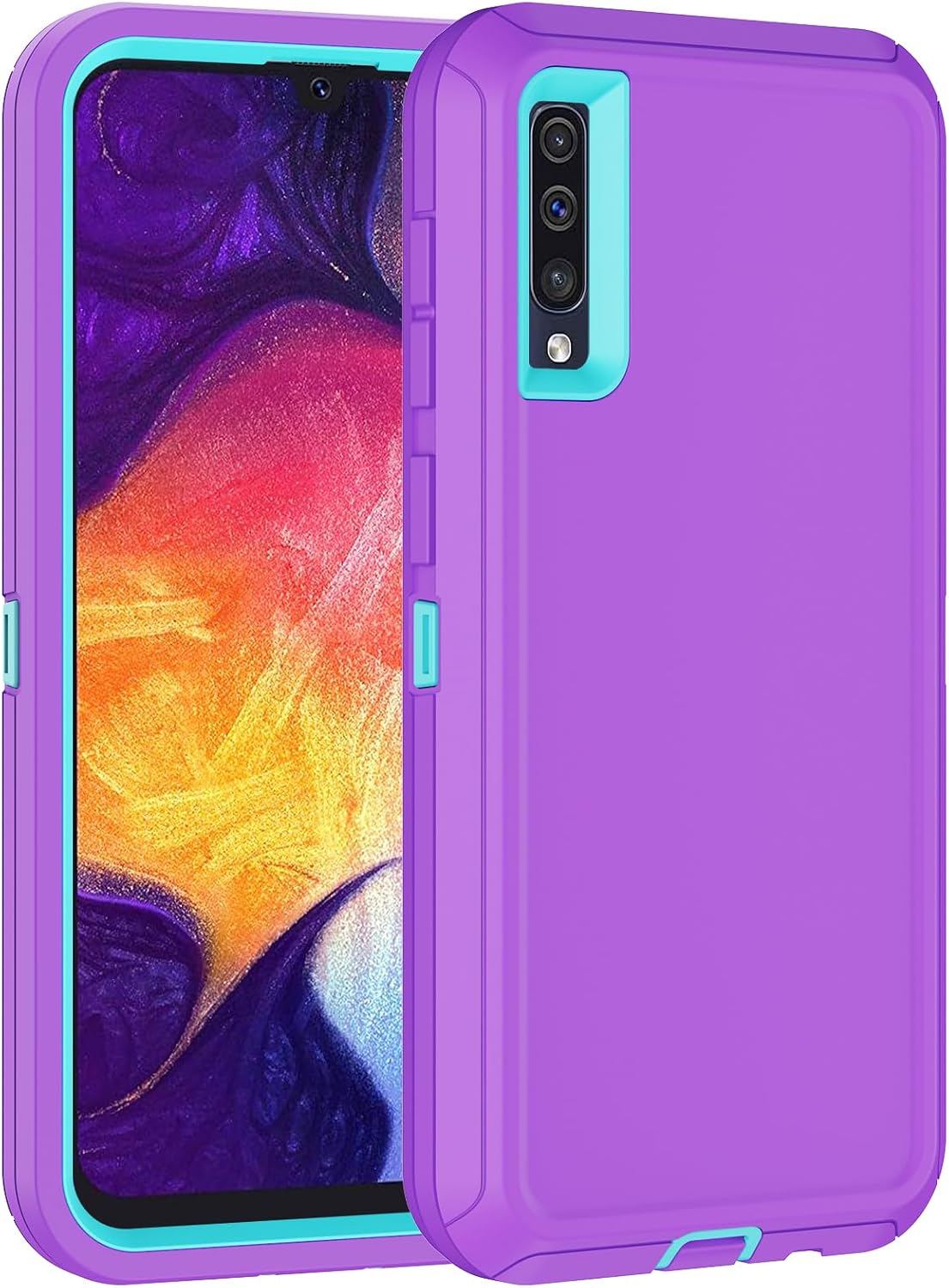 Amazon.com: Aimoll-88 Galaxy A50 Case,Full-Body Shockproof Tri-Layer ...