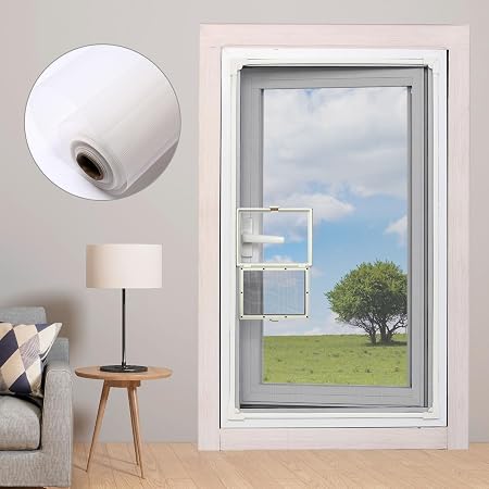 DIY Adjustable Magnetic Fly Screen Window Screen with Small Window fits ...