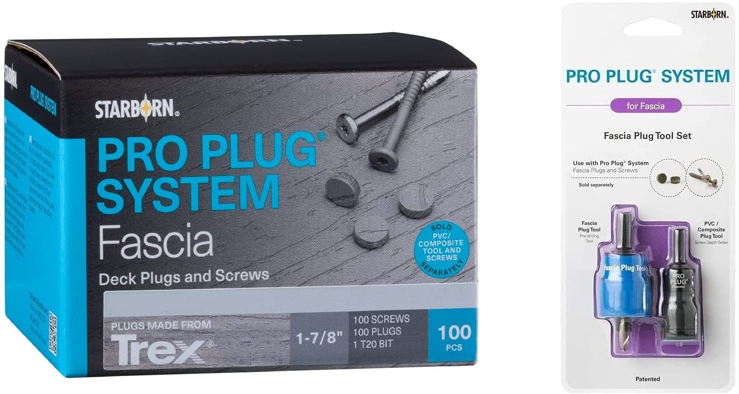 Amazon.com: Pro Plug System for Fascia Plug & Screw Kit - Trex Select ...