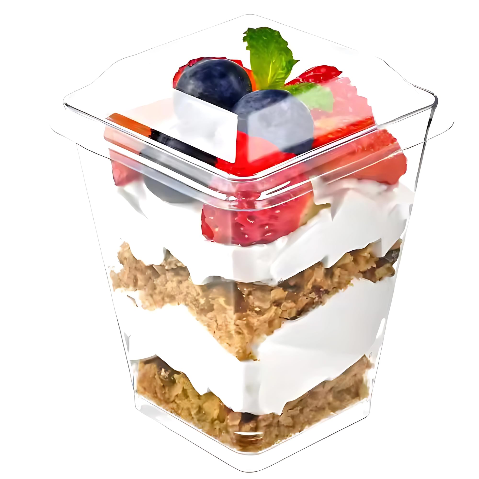 Amazon.com | 50-Pack Dessert Cups with Lids & Spoons – Ideal for ...