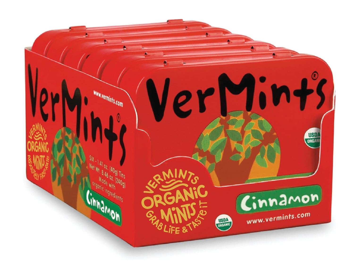 Amazon.com : Organic Breath Mints by VerMints, Cinnamon Flavor, All ...