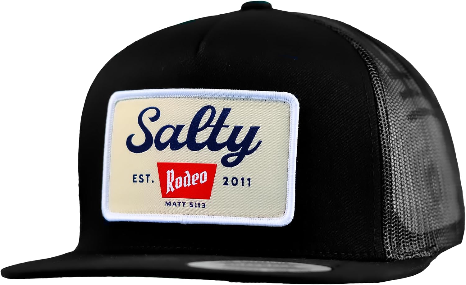 Salty Rodeo OG Hat - Tall Crown Black Yupoong Snapback Western Wear ...