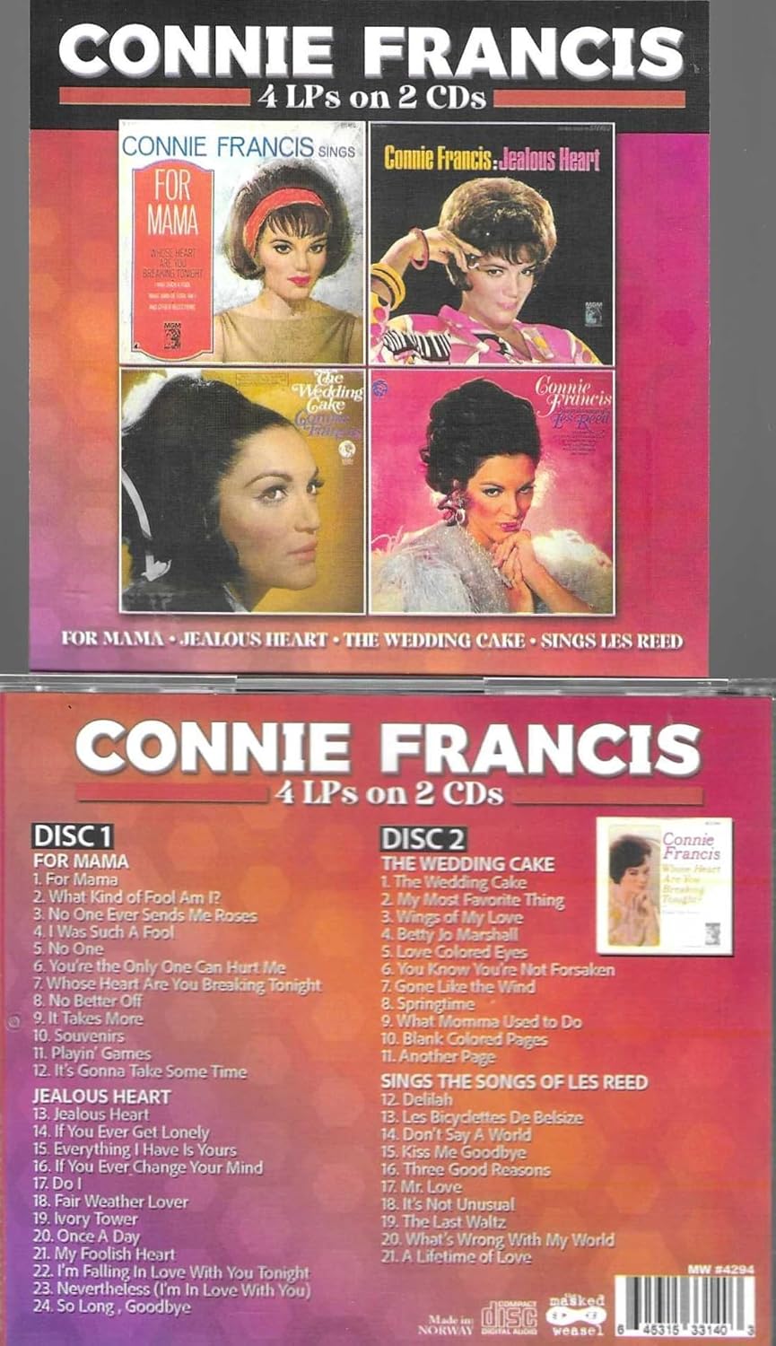CONNIE FRANCIS, Various, CONNIE FRANCIS - Francis, Connie For Mama ...