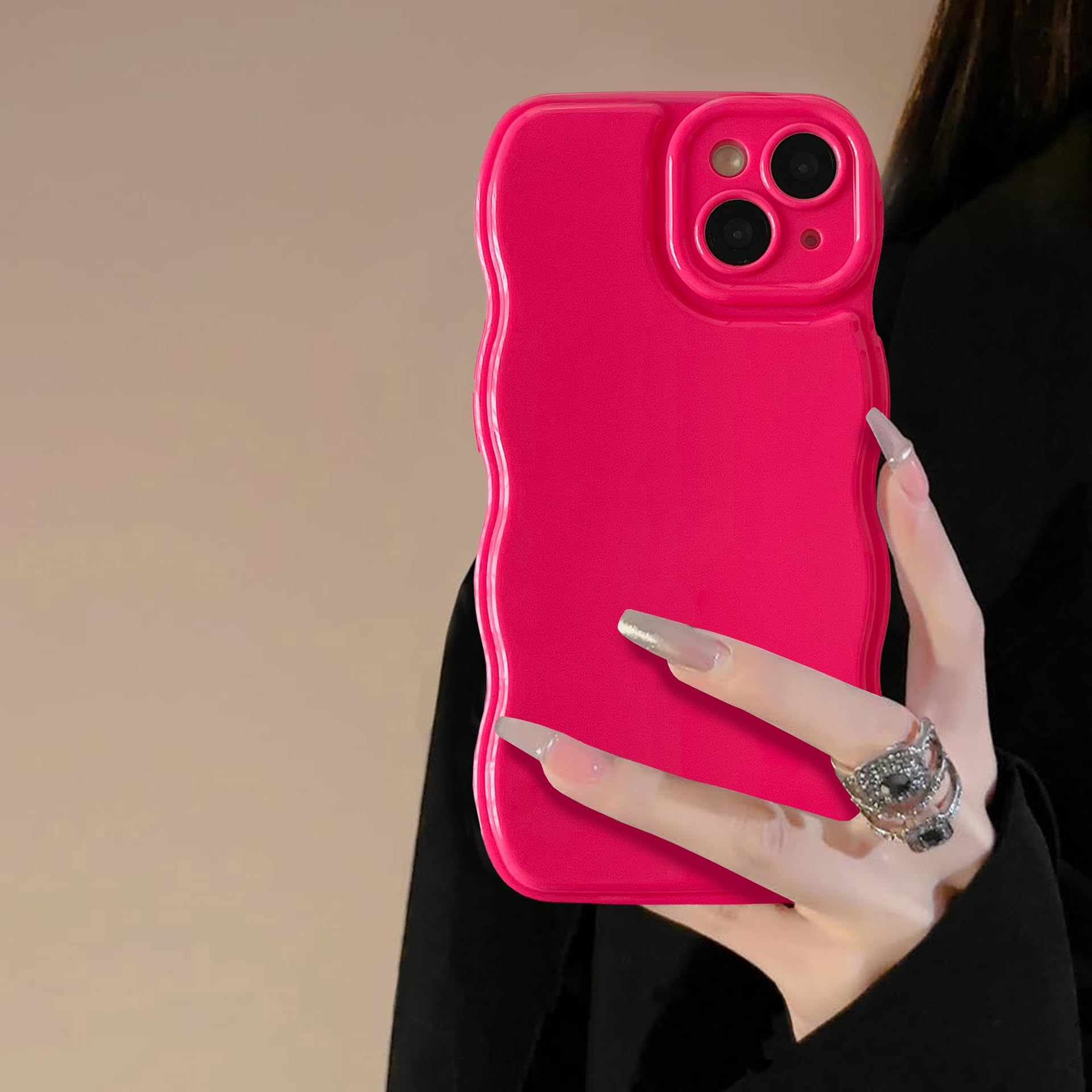 Amazon.com: FABSPARK Phone Case for iPhone 15 Case,Simple Wave Design ...