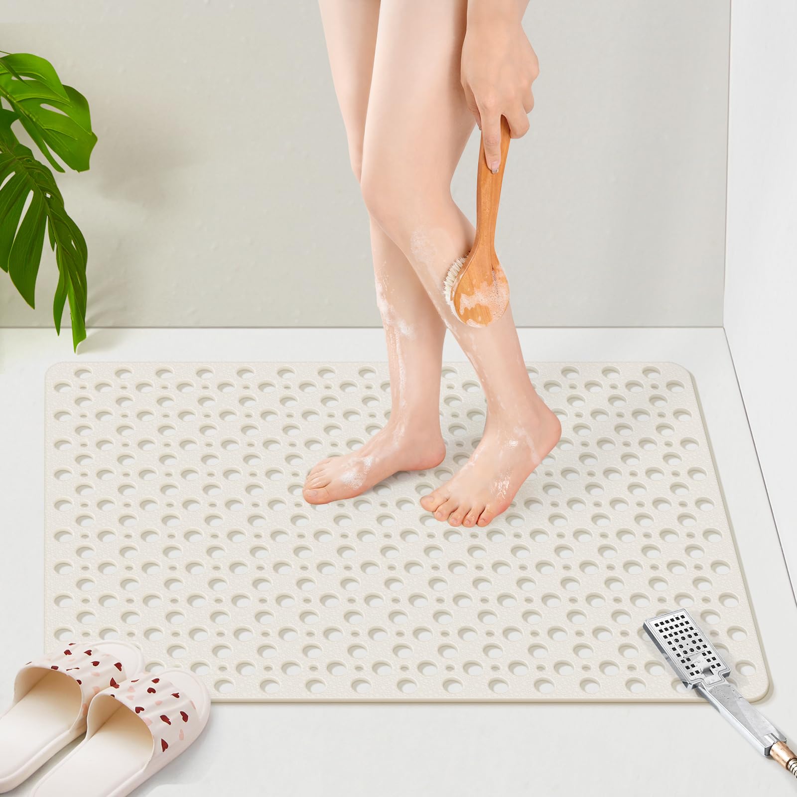 Amazon.com: OTHWAY Large Shower Mat, 35"x 24" TPE Anti Slip Shower Mat ...