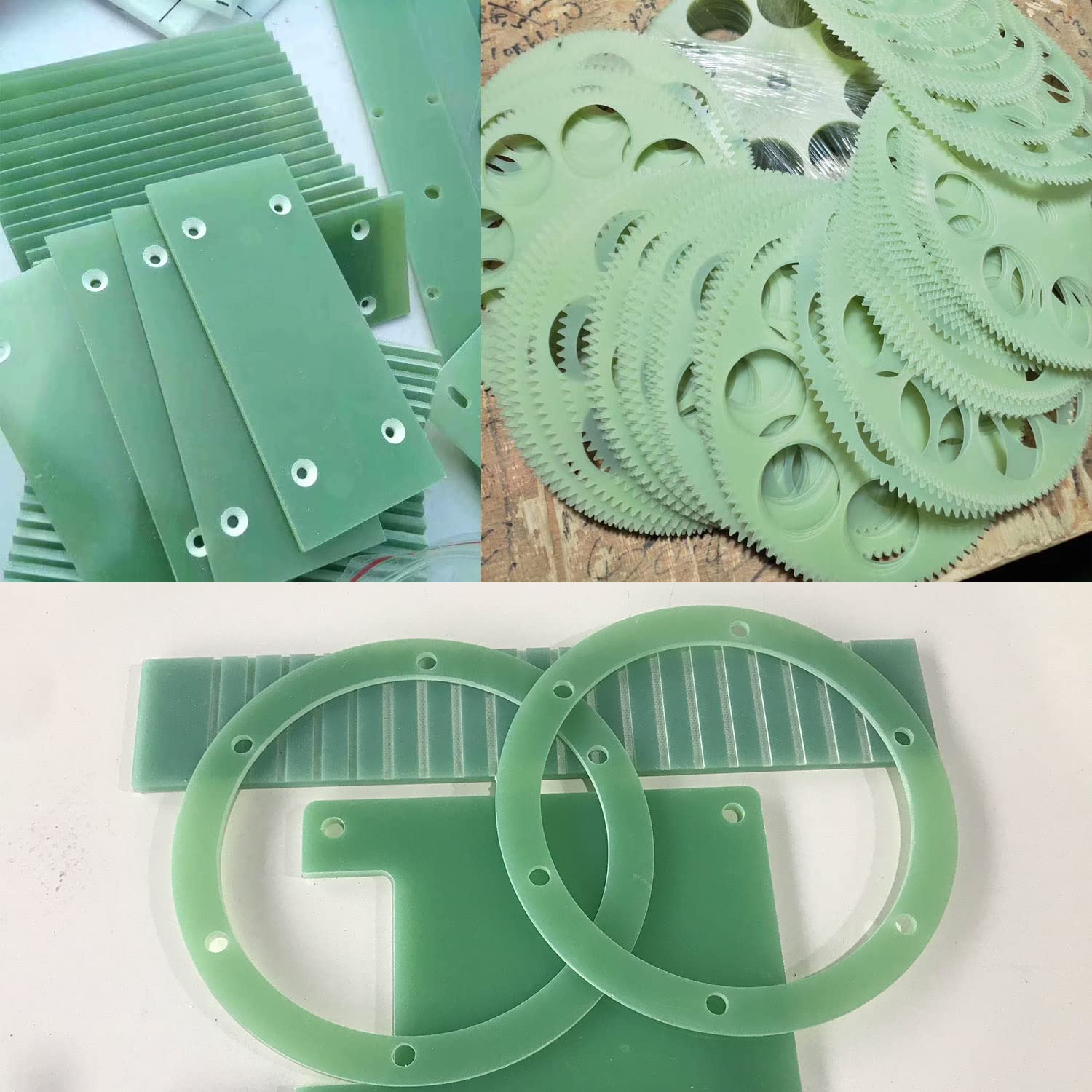 Snapklik.com : G10 Glass Fiber Sheet 335X300X3.0MM Water Green Color