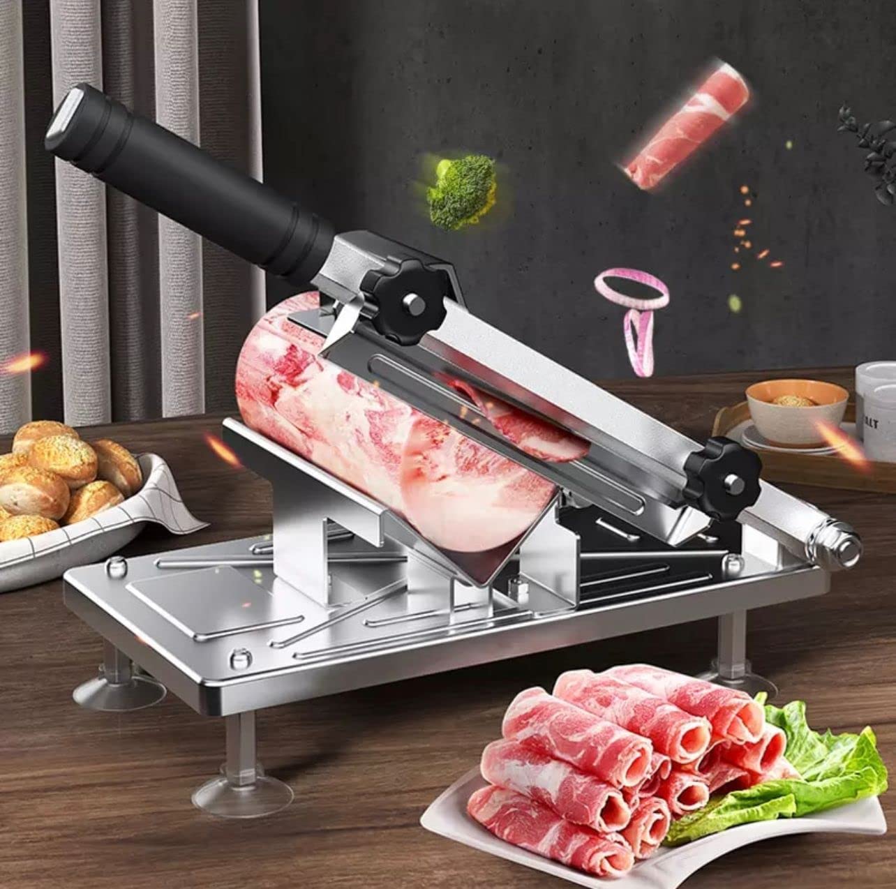 Kesig Manual Frozen Meat Slicer Beef Slicing Machine Mutton Cutter ...