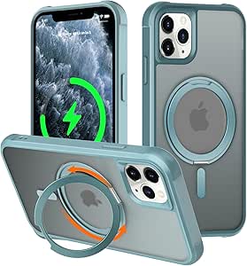 Amazon.com: UMIONE 360° Rotatable Magnetic Ring Design for iPhone 13 Pro Max, Built-in Invisible ...