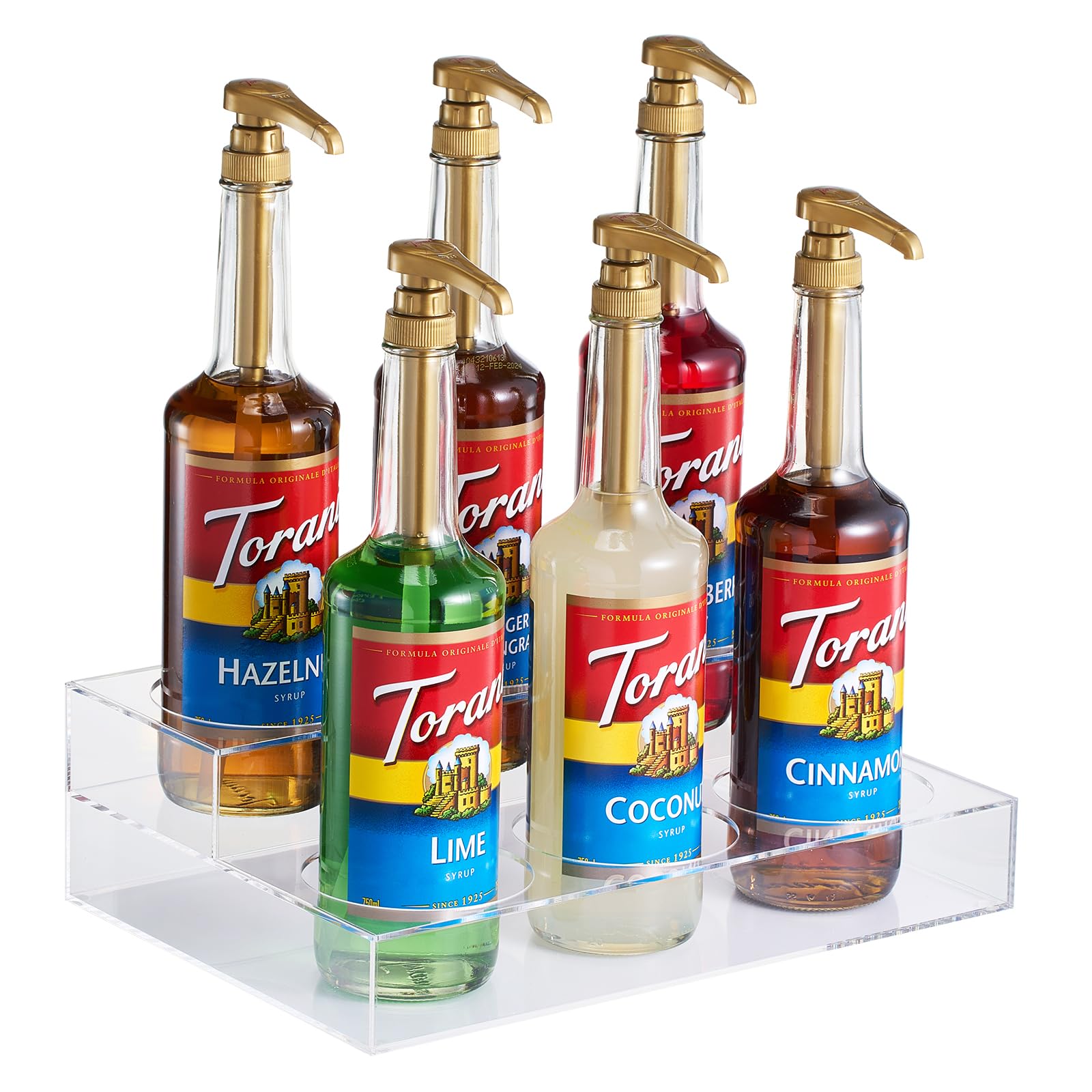 Amazon.com: The Wine Savant Acrylic Bottle Holder, Coffee Syrup Rack ...