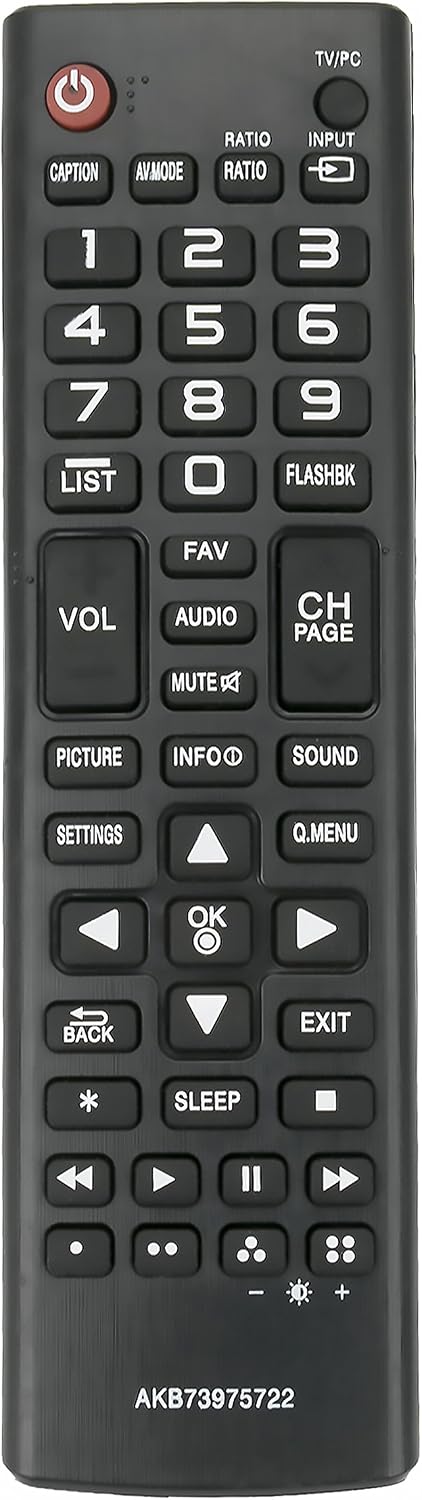 Amazon.com: AKB73975722 Replace Remote fit for LG TV 22LB4510 ...