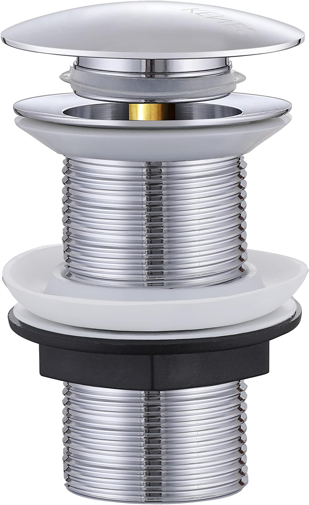 Basin Sink Waste Unslotted Modern Pop Up Click Clack Nickel Plated ...