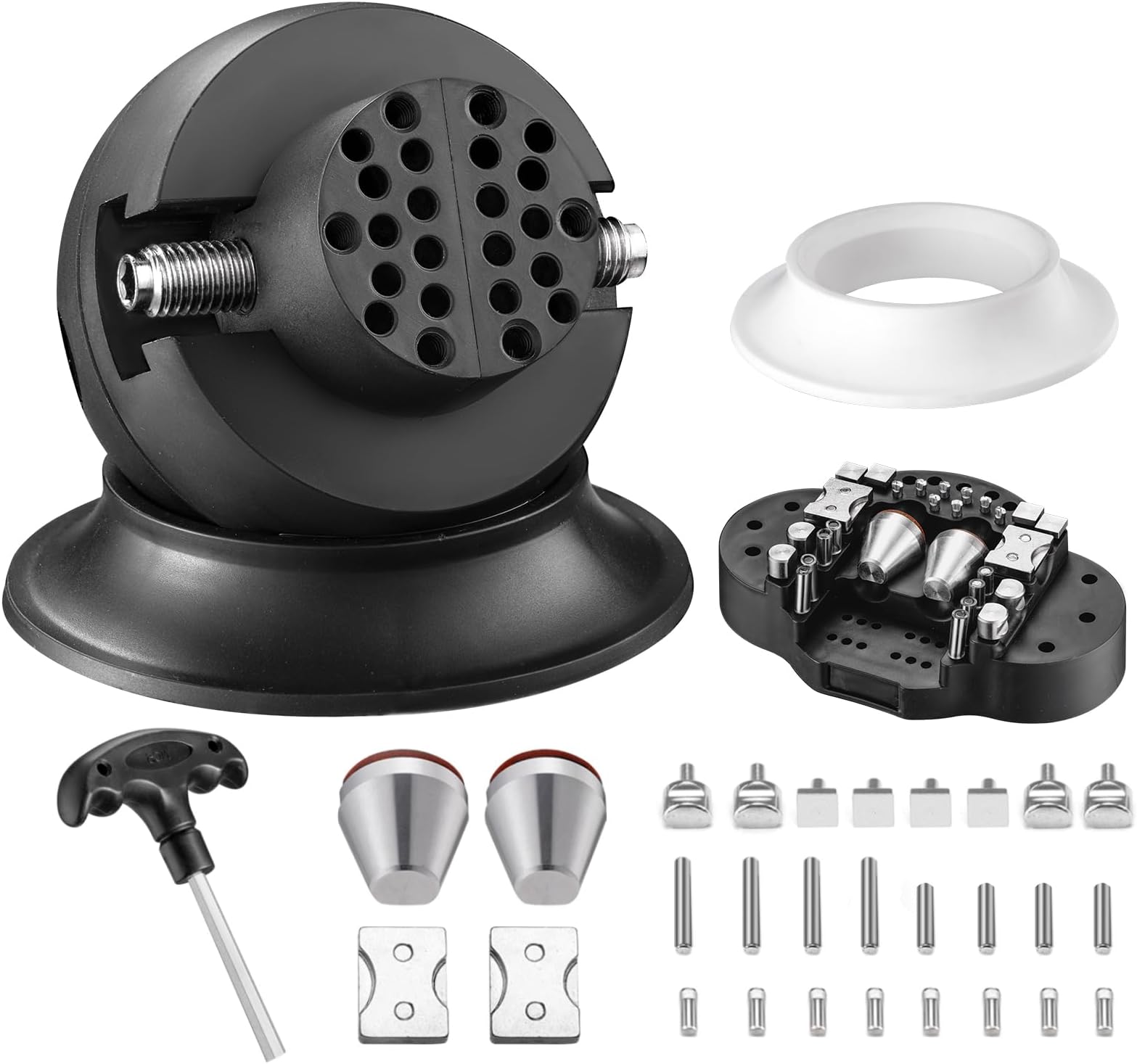 Amazon.com: DZQ Ball Vise 3" Engraving Setting Tool 360°Rotation ...