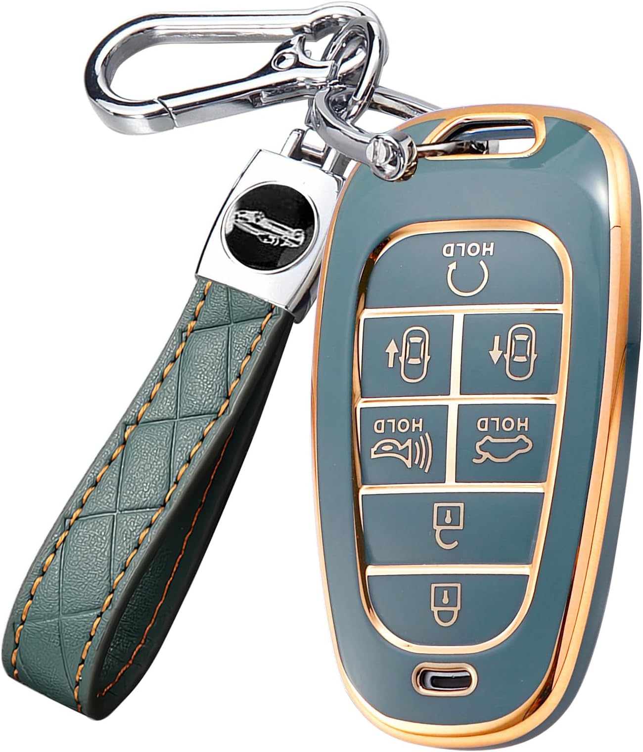 Amazon.com: TOGAFEY for Hyundai Key Fob Cover with Keychain Soft TPU ...