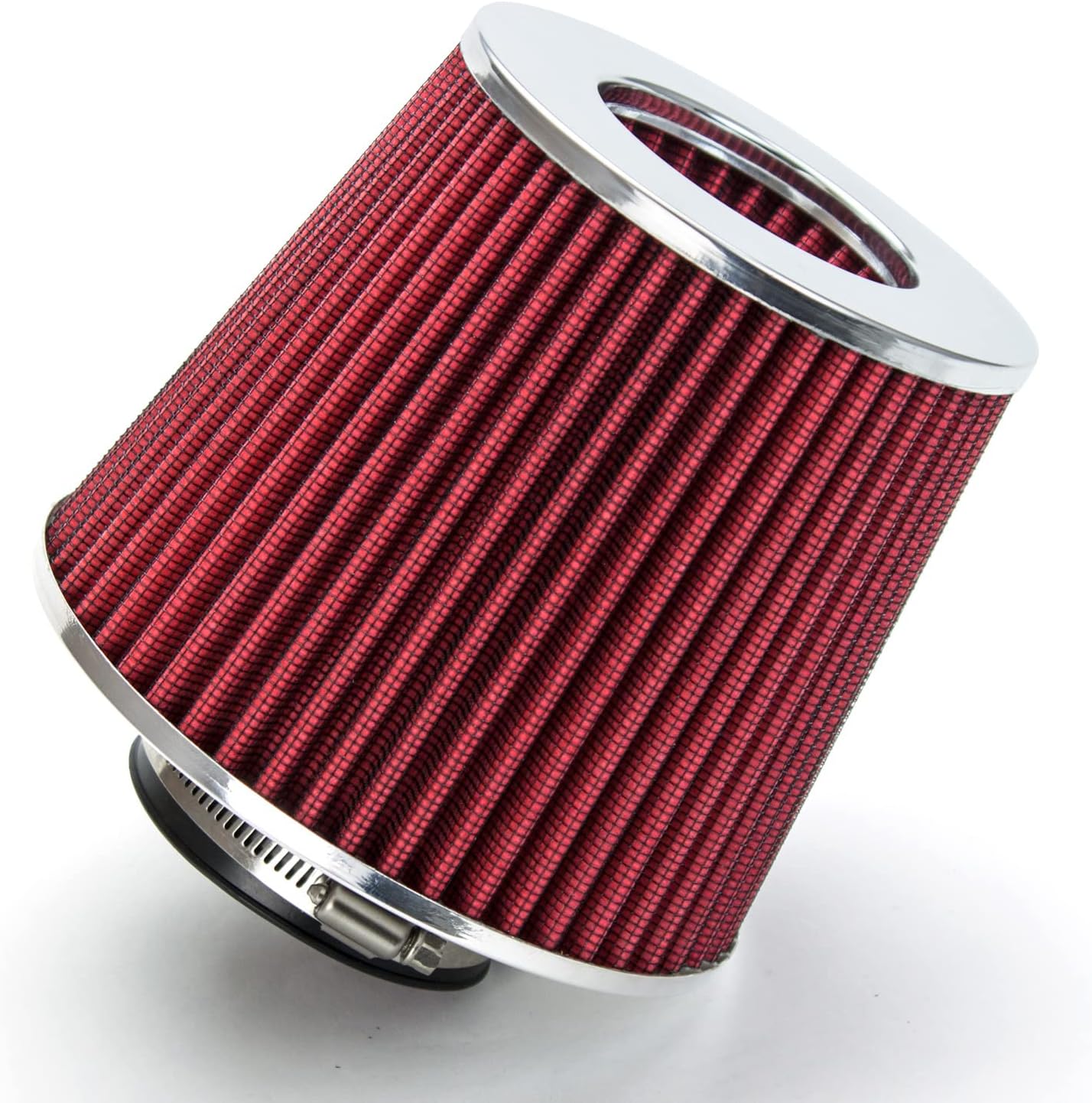 Amazon.com: 3" Inlet (76mm) Cold Air Intake Short Ram Intake Chrome ...