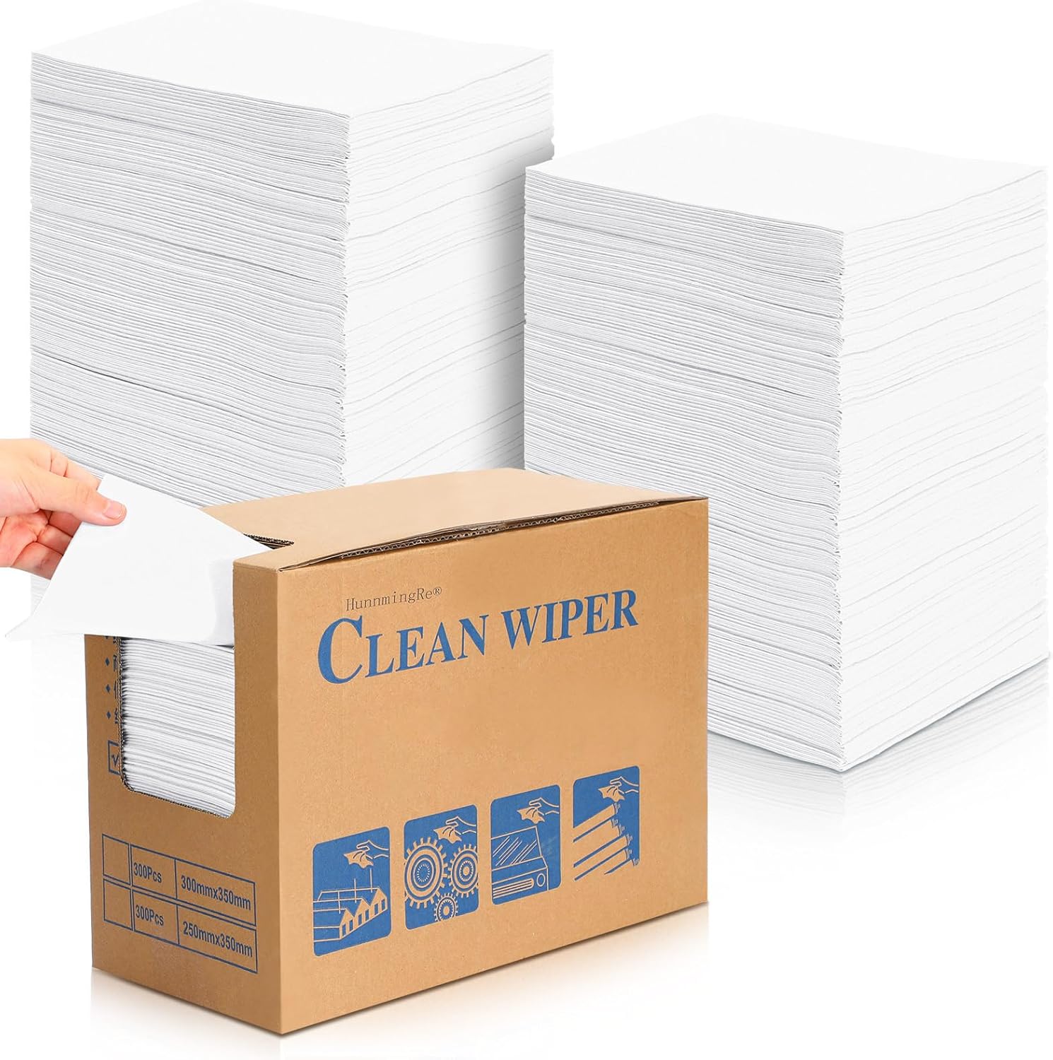 Amazon.com: HunnmingRe 300 Sheets 9.84 x 13.78 in Disposable Shop ...