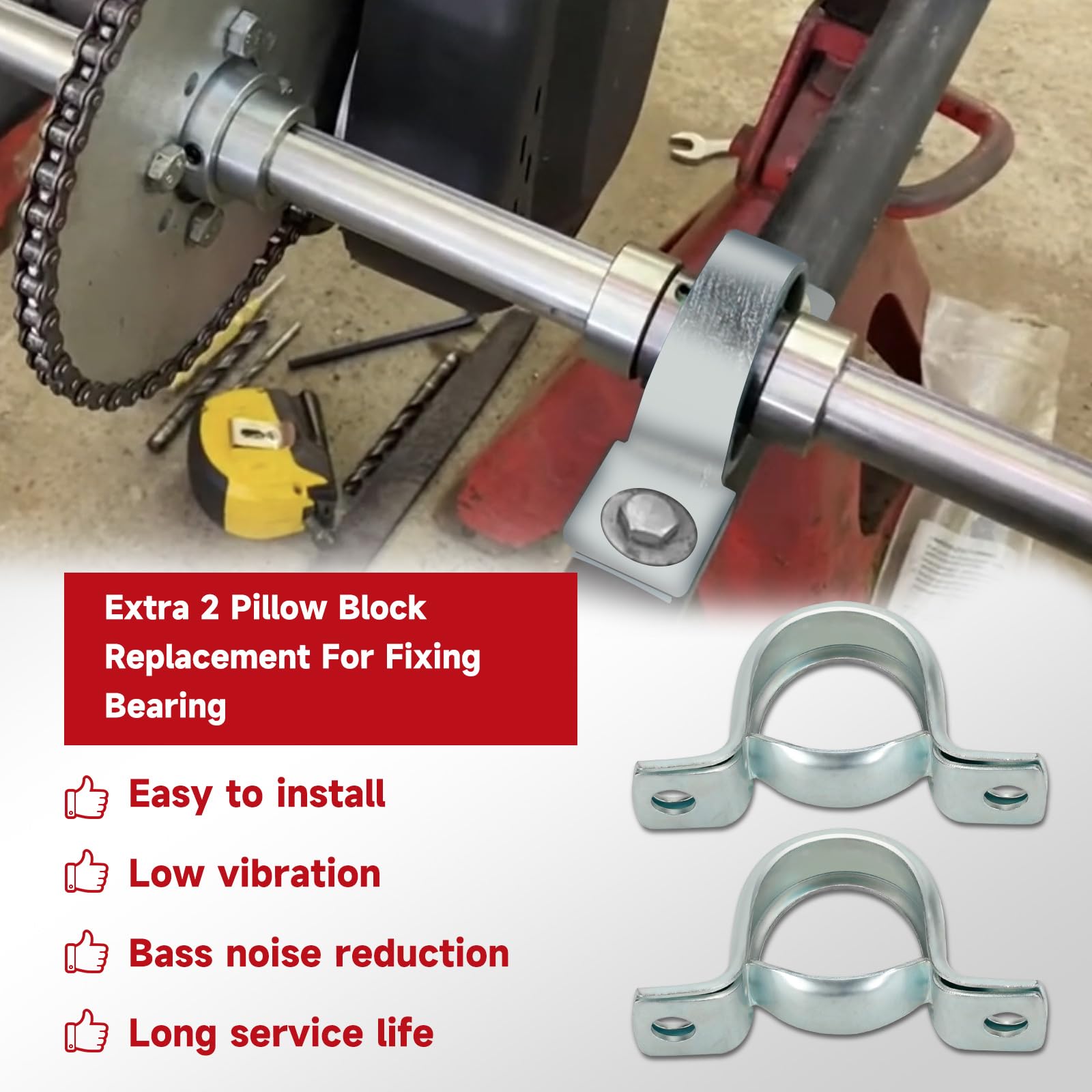 Snapklik.com : FVRITO Go Kart Live Axle Bearing Kit, 1" Rear Axle ...
