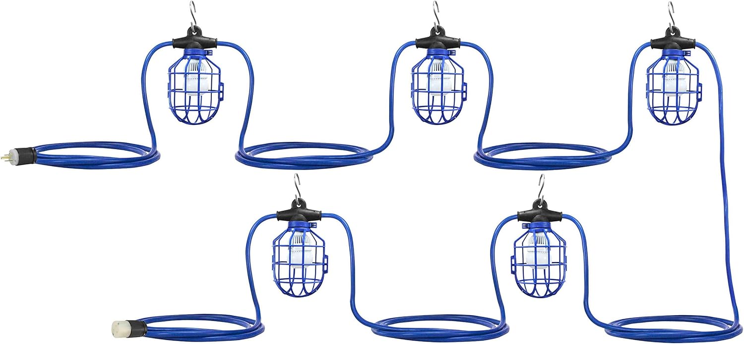 Amazon.com: 50ft Temporary String Light - Five LED Work Lamps - 50 Watt ...