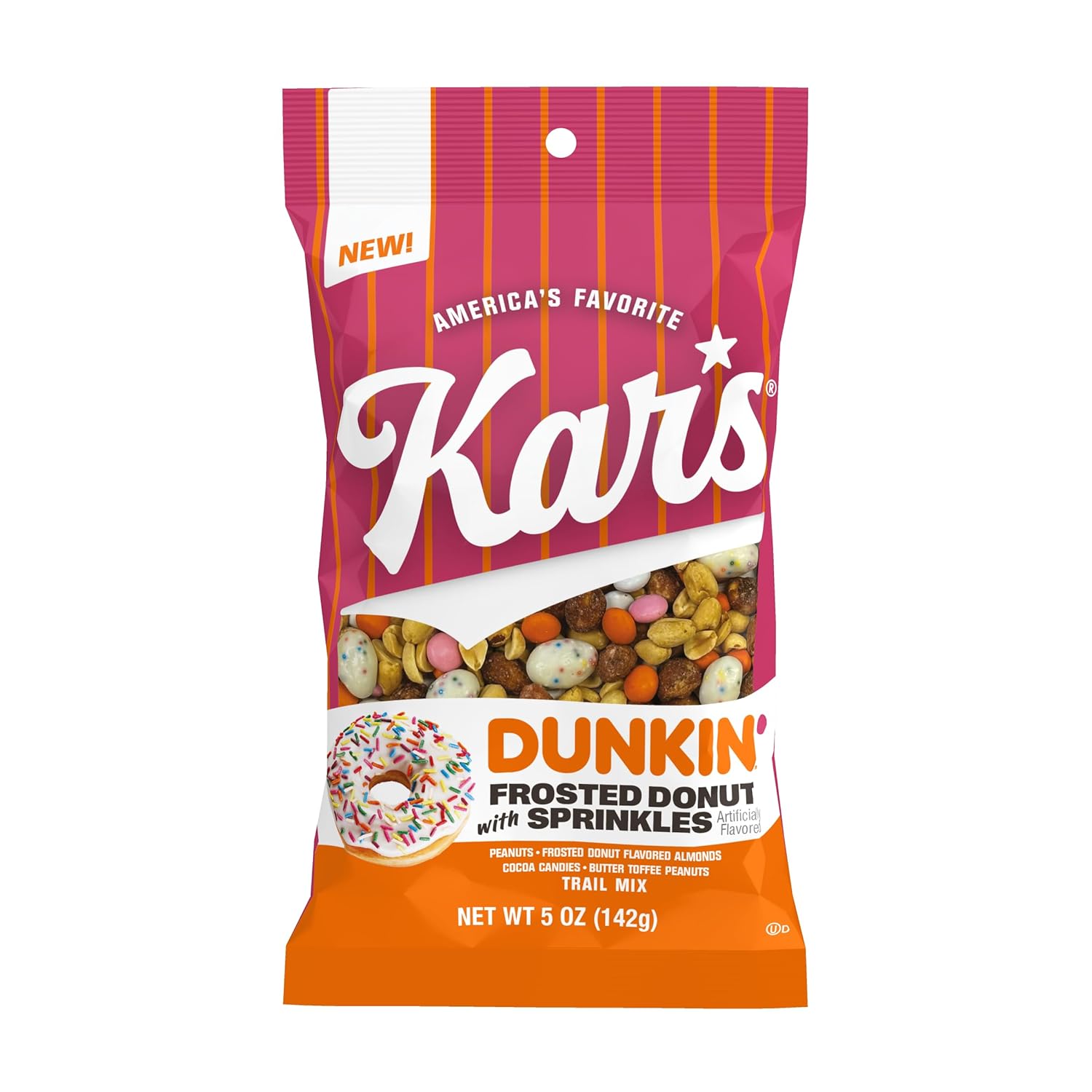 Amazon.com: Kar's Nuts DUNKIN Frosted Donut with Sprinkles - 5oz Bag ...