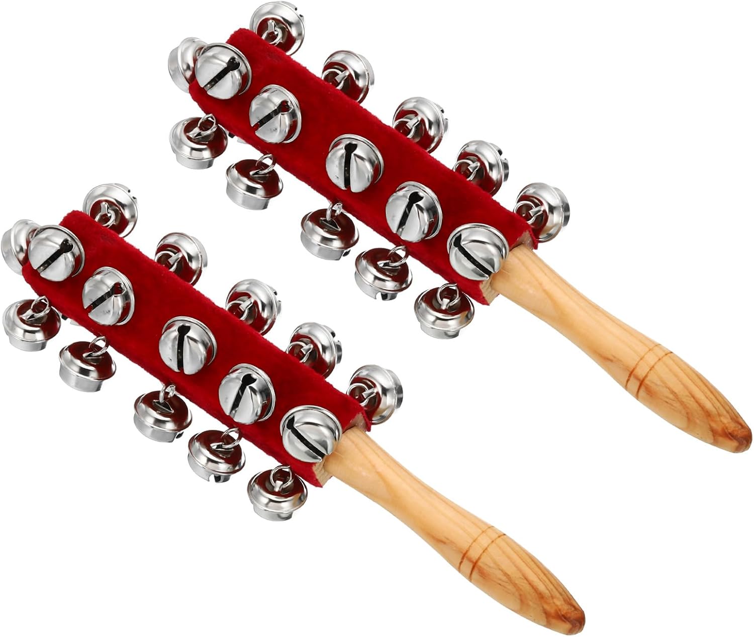 Amazon.com: Patikil 2pcs Hand Jingle Bells, Wooden Hand Percussion ...