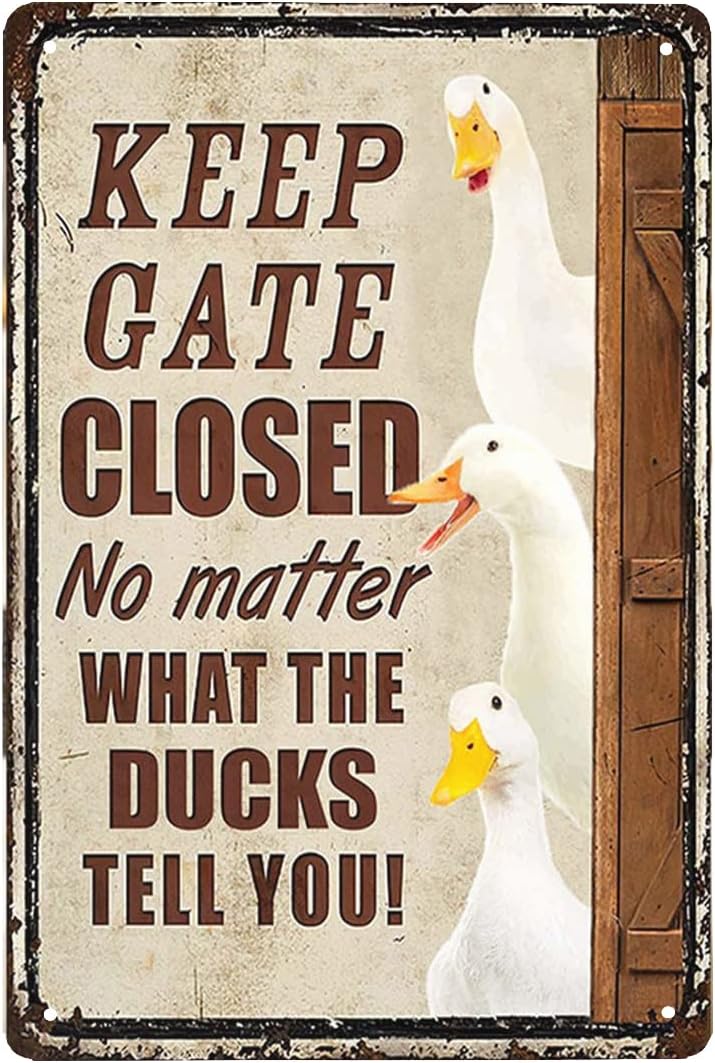 Amazon.com : Rustic Style Outdoor Safe Metal Duck Signs for Duck House ...
