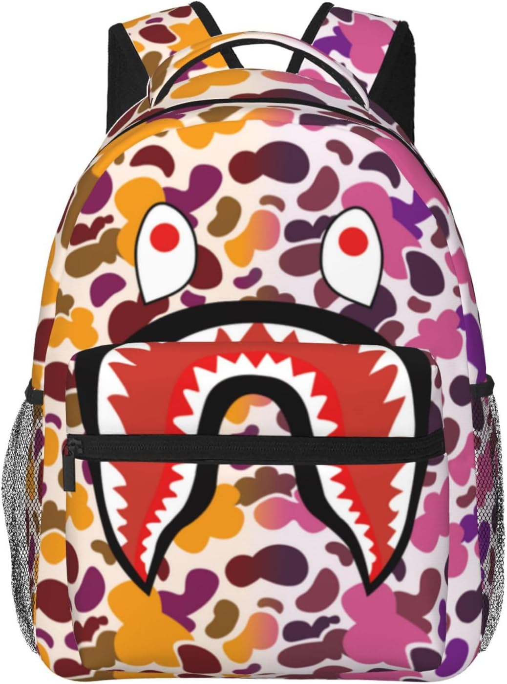 Amazon.com: Shark Backpack - 16" for Boys/Girls - Shark camo all over ...