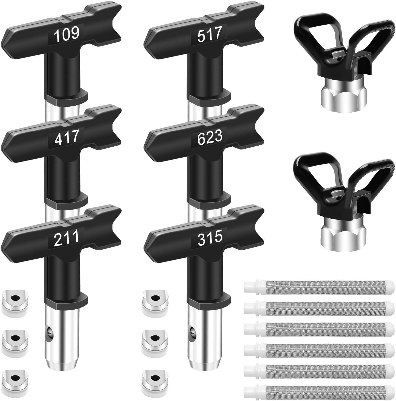 Amazon.com : Coitak 15 Pieces Airless Paint Sprayer Tips Set, 6 ...