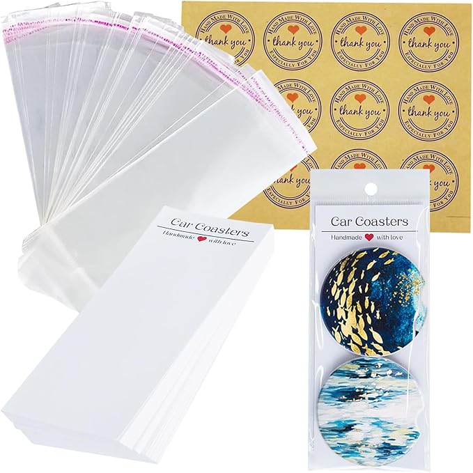 Amazon.com | NANSHINE Car Coaster Packaging For Selling,100Pcs Car ...