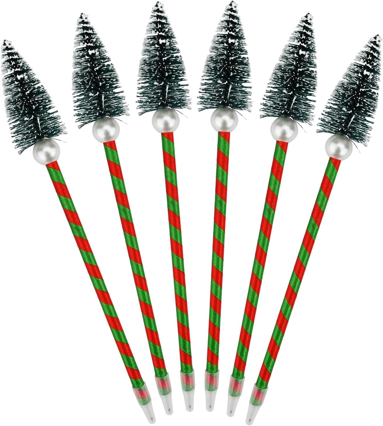 GLAITC Christmas Pens,6 Pieces Christmas Ballpoint Pens Christmas Tree ...