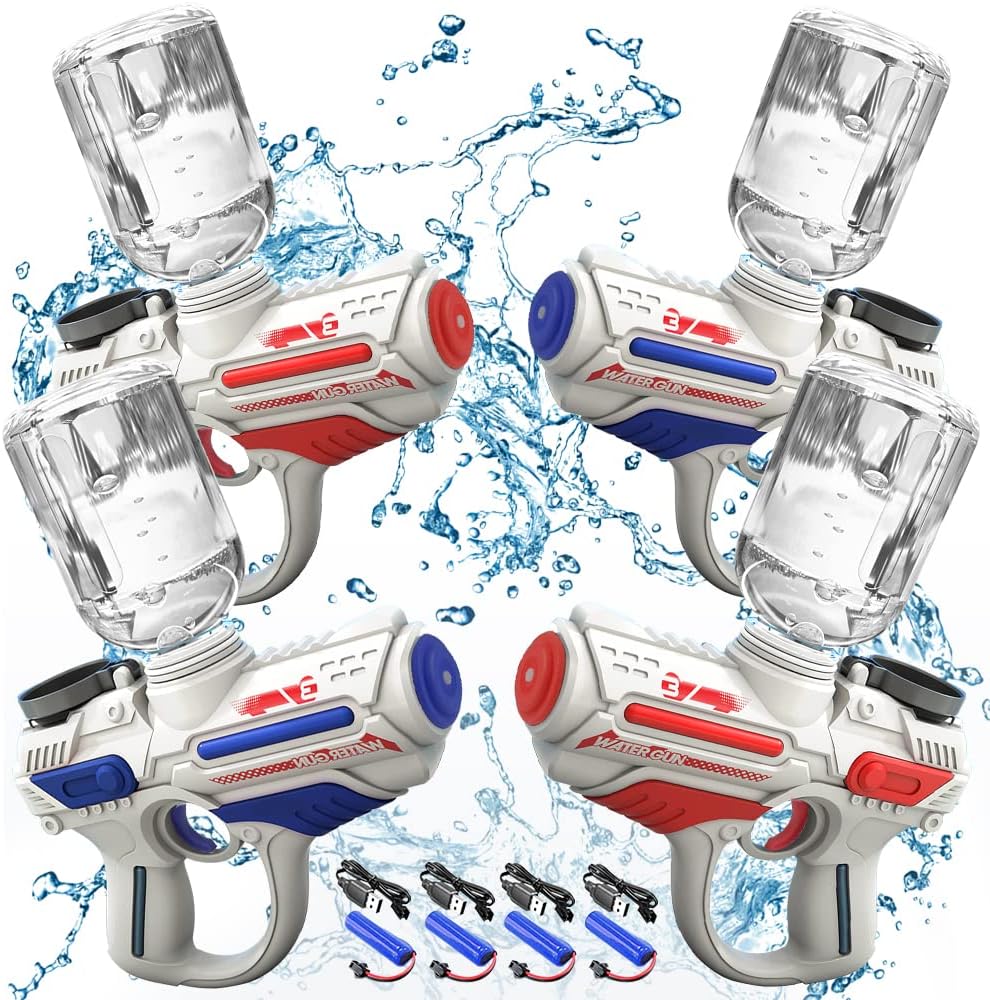 Amazon.com: VATOS 4 Pack Rechargeable & Automatic Water Pistol Guns for ...
