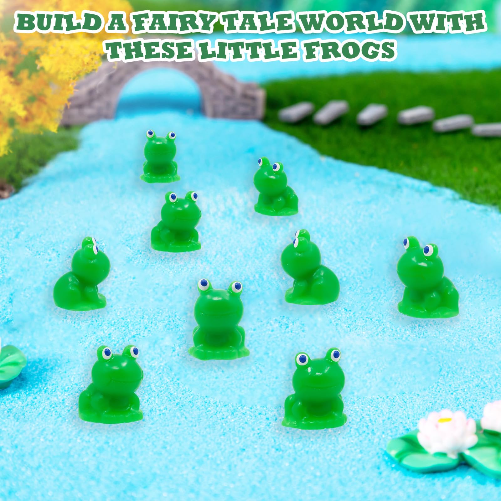 Glow In The Dark Miniature Resin Frog Figurines For Crafts 50Pcs Glow ...