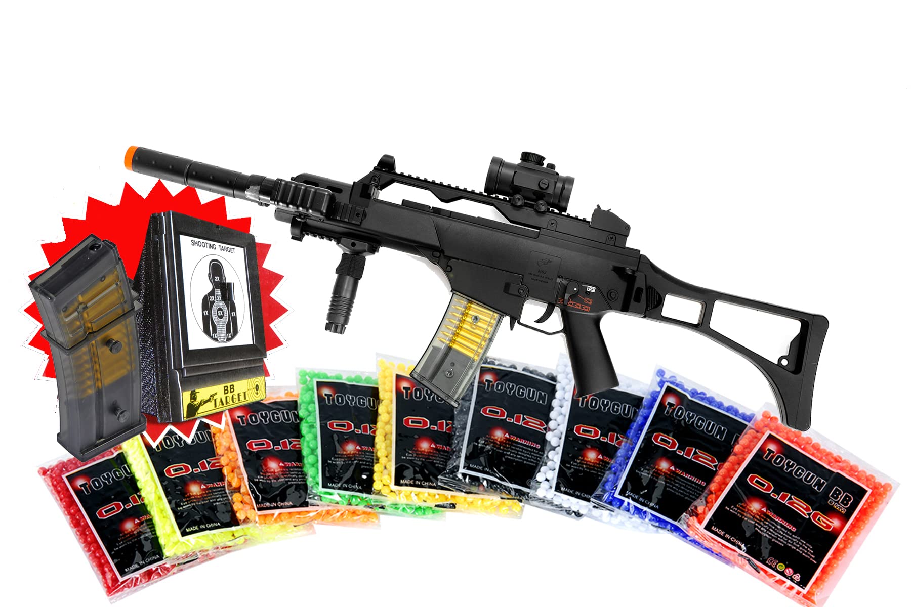Buy Airsoft M85 Semi/Full Auto Electric AEG with Shooting Target ...