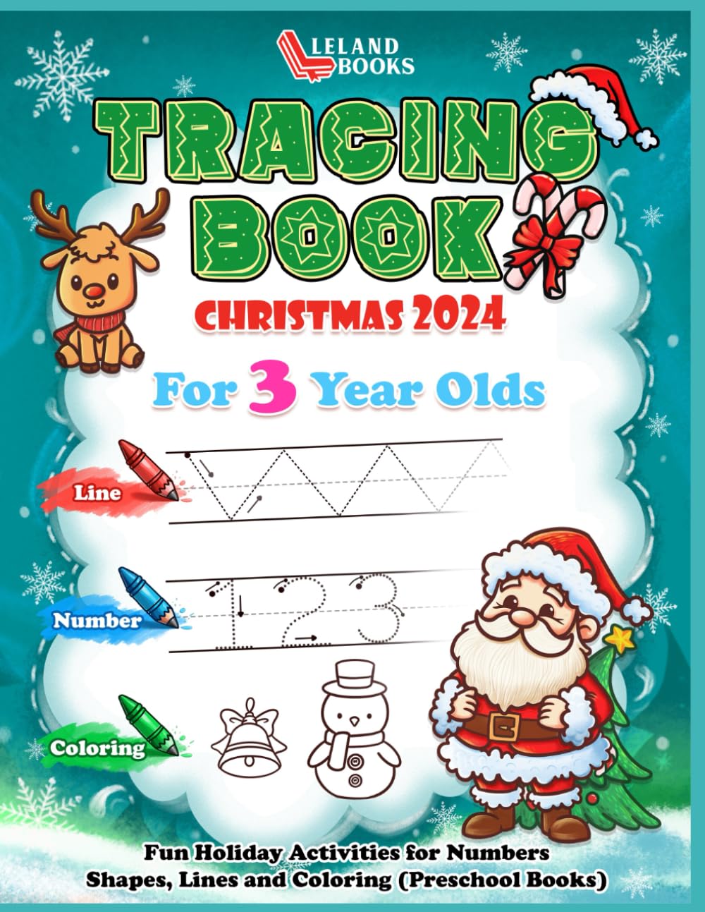 Christmas Tracing Book for 3-Year-Olds: Fun Holiday Activities for ...