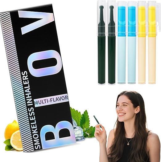 Amazon.com: Natural Flavored Air Inhaler 6 Pack, Vaporless Smokeless ...