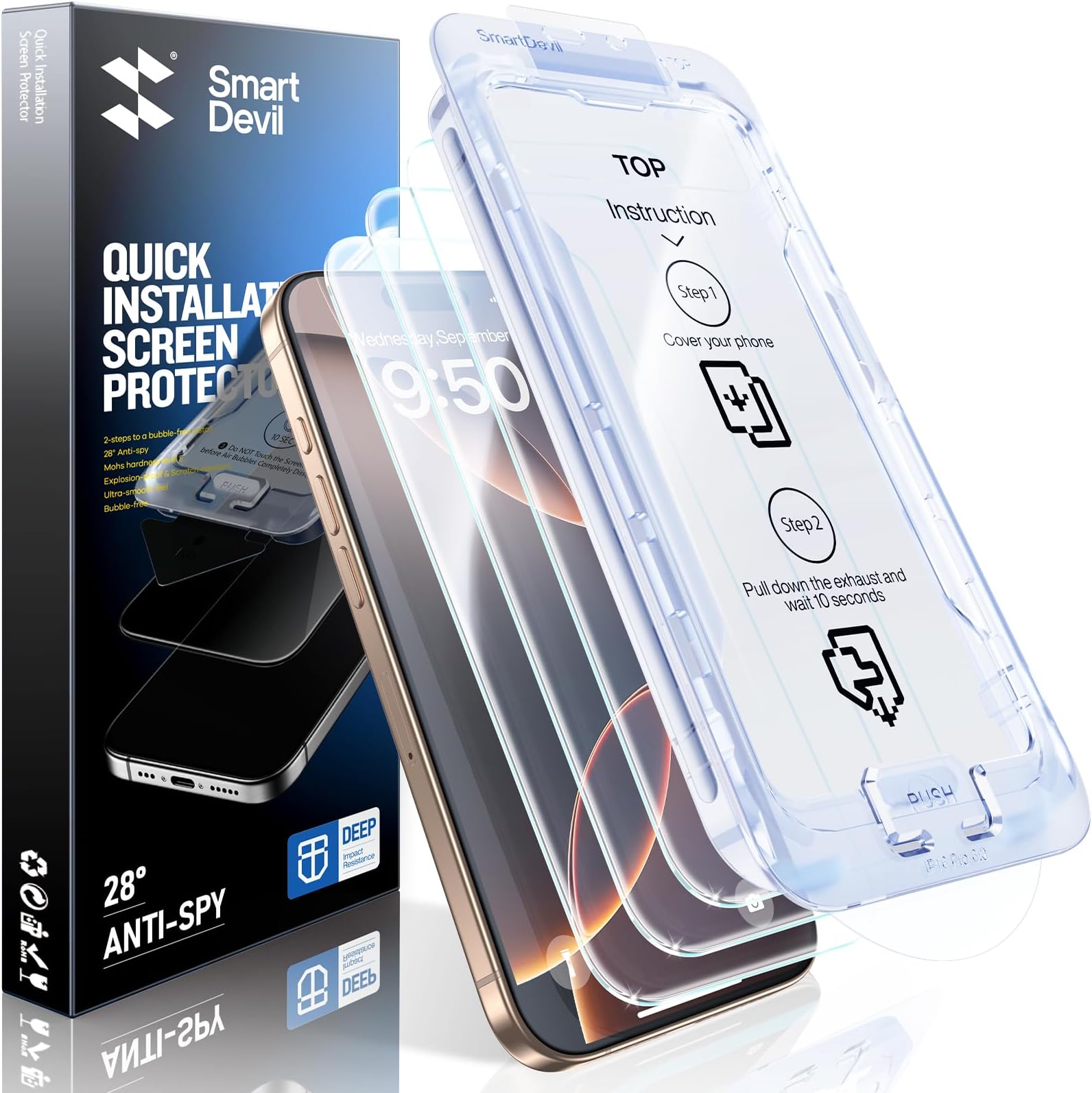 Amazon.com: Tech Armor Screen Protector for iPhone 16 Pro 6.3 inch - HD ...