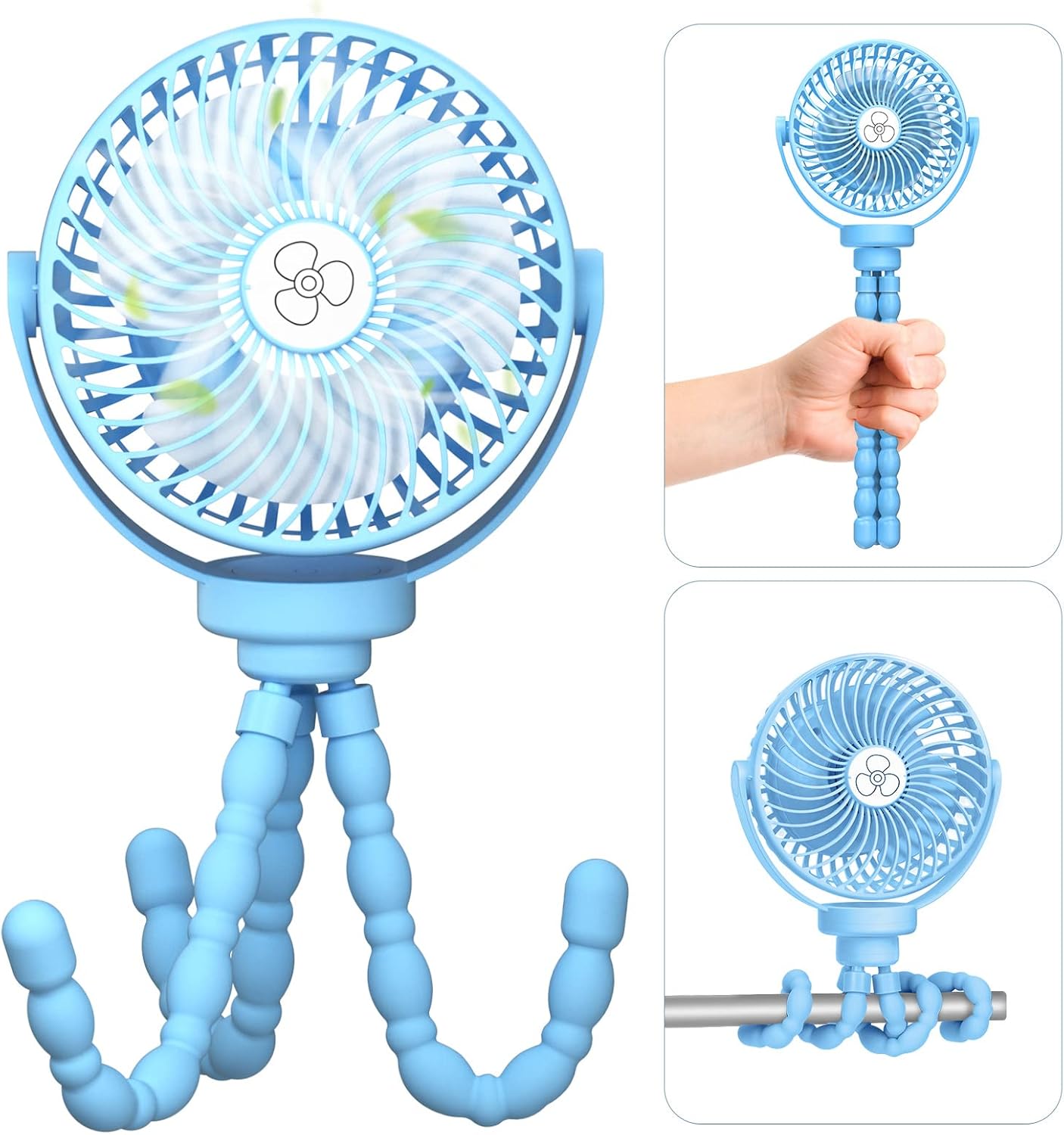 Amazon.com: VASG Battery Operated Stroller Fan, Handheld Mini Fan clip ...