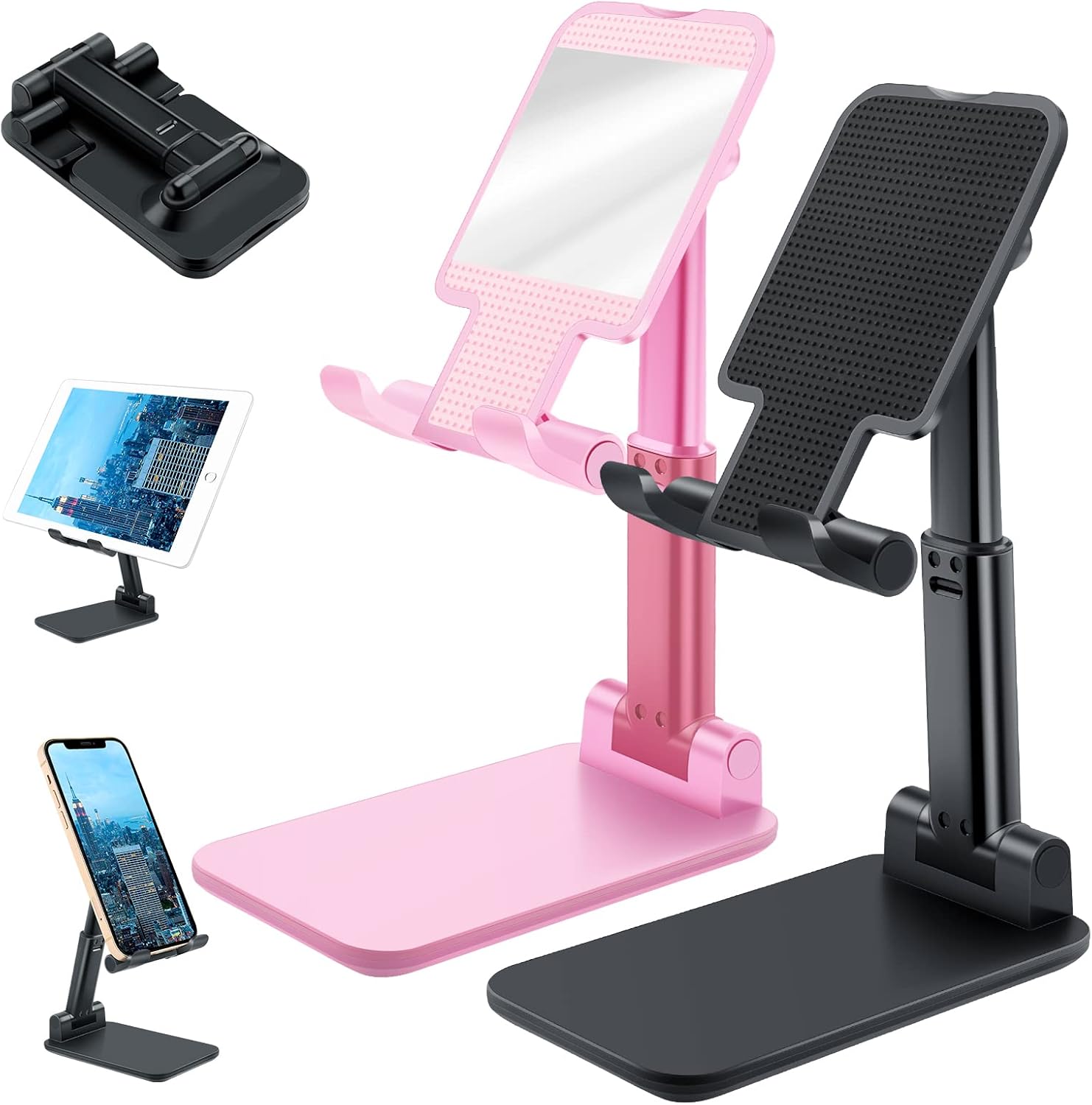 Amazon.com: Cell Phone Stand, Foldable Portable Desktop Stand ...
