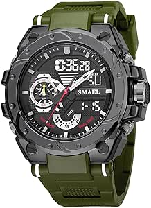 Amazon.com: FANMIS Mens Analog Digital Sports Watch Large Face Outdoor ...