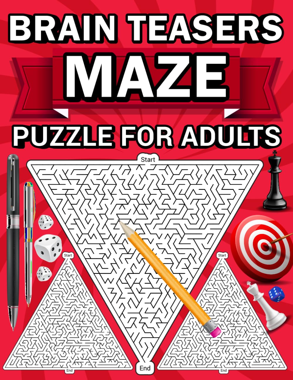 Brain Teasers: Maze puzzles for Adults: Harlow, S.M: 9798870833903 ...