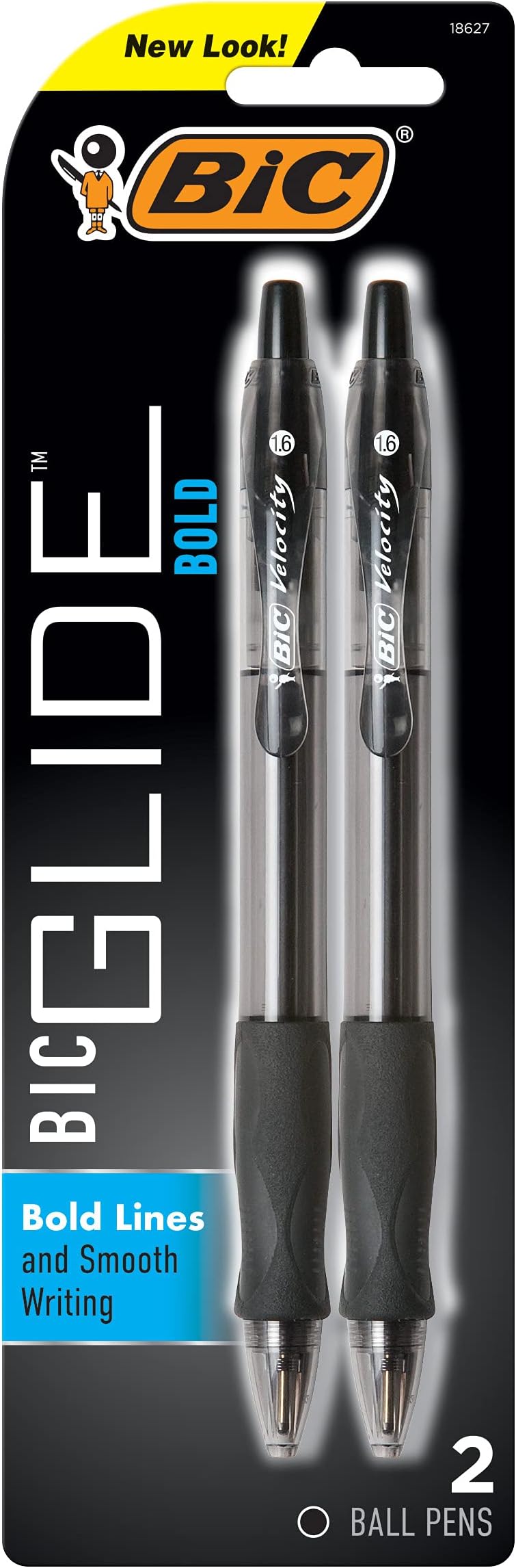 Amazon.com : BIC Velocity Bold Retractable Ball Pen, Bold Point (1.6mm ...