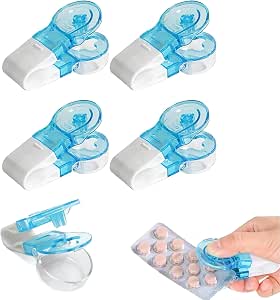 4 Pcs Portable Pill Popper,Pill Popper for Blister Packs Can Be Taken ...