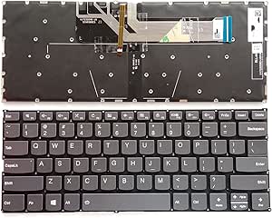 Amazon.com: Tiugochr Laptop Replacement US Layout with Backlight Keyboard for Lenovo Yoga 730 ...