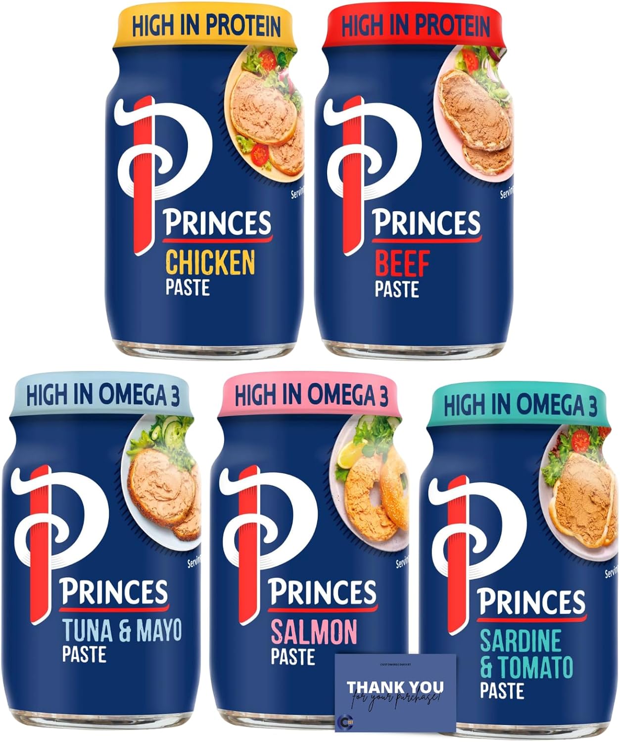 Princes Paste Variety Pack - Beef, Salmon, Tuna & Mayo, Sardine ...